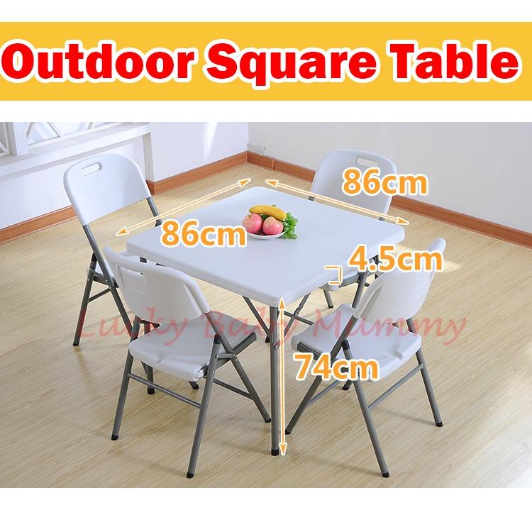 【86x86】Foldable Utility Square Table/Chair/Dining Table