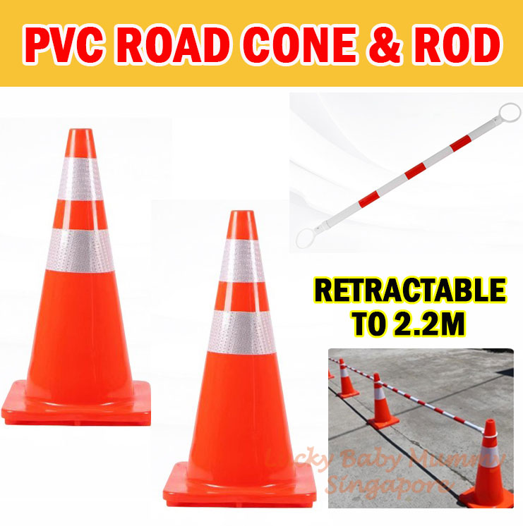 70cm High Quality PVC Reflective Unbreakable Safety Traffic Cone/ Retr